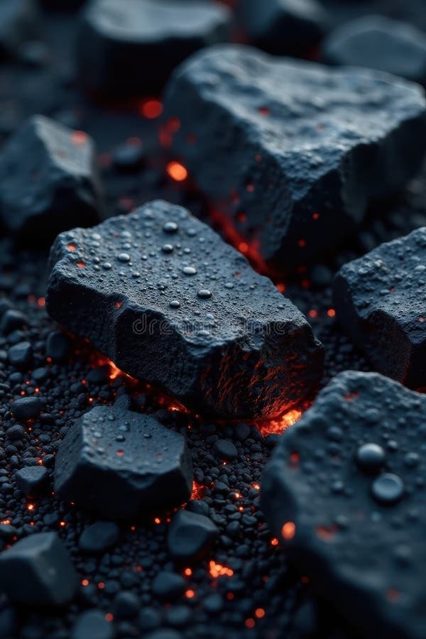 Intricate Black Lava Stone Detail; Deep, Textured Surface , Dark, Dark ...