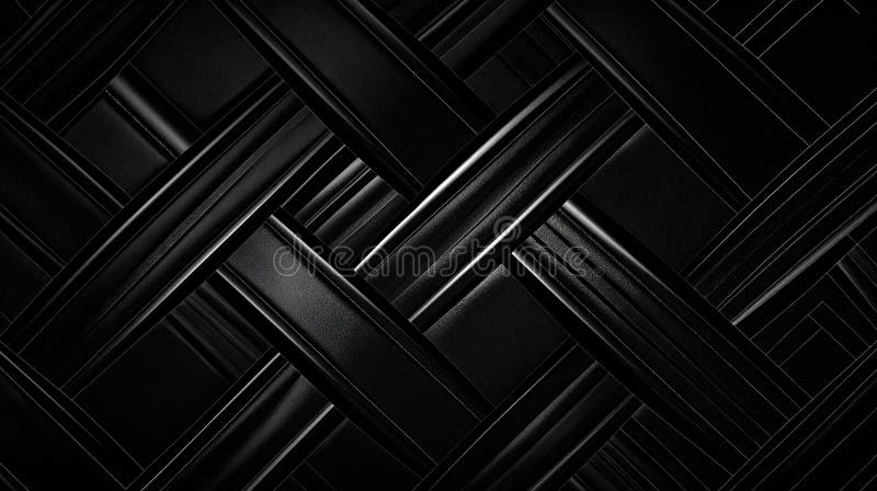 Intricate Black Leather Weaving Patterns Creating a Textured Surface in ...
