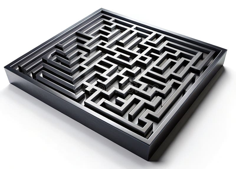 Intricate Black Rectangular Maze an Abstract Architectural Design ...
