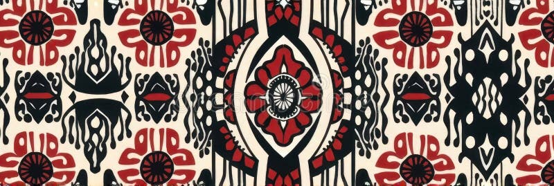 Intricate Black and Red Abstract Geometric Pattern Design Stock Image ...