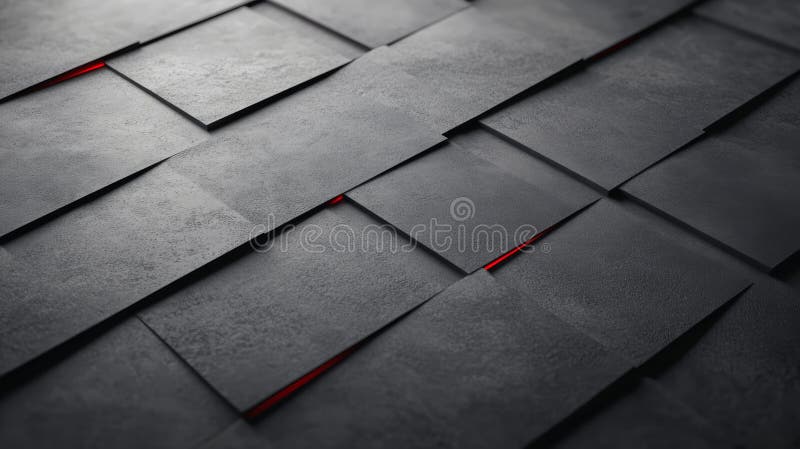 Intricate Black and Red Tile Wallpaper, a Bold Geometric Pattern for ...