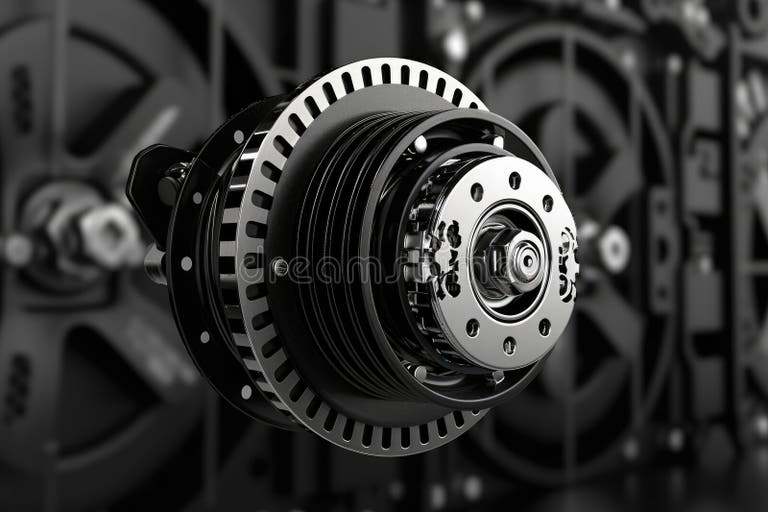Close-up View of a Complex Automotive Gear System Stock Illustration ...