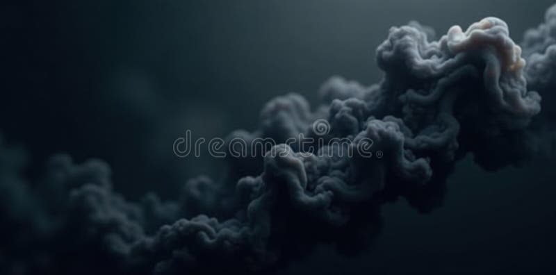 Intricate Black Smoke Patterns, Dark Atmospheric Backdrop, Air ...