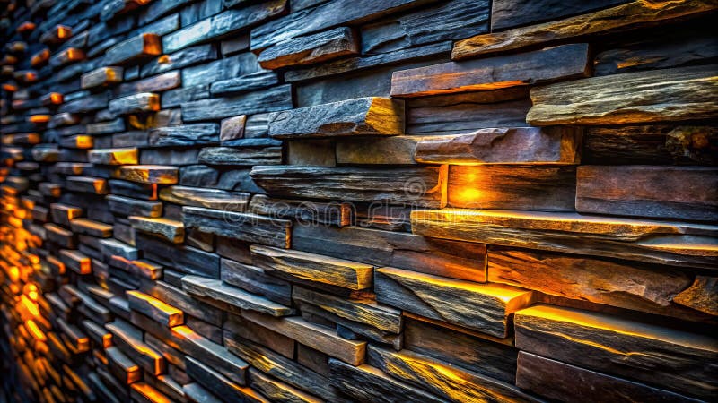 Intricate Black Stone Wall Texture a Long Exposure Study of Dark ...