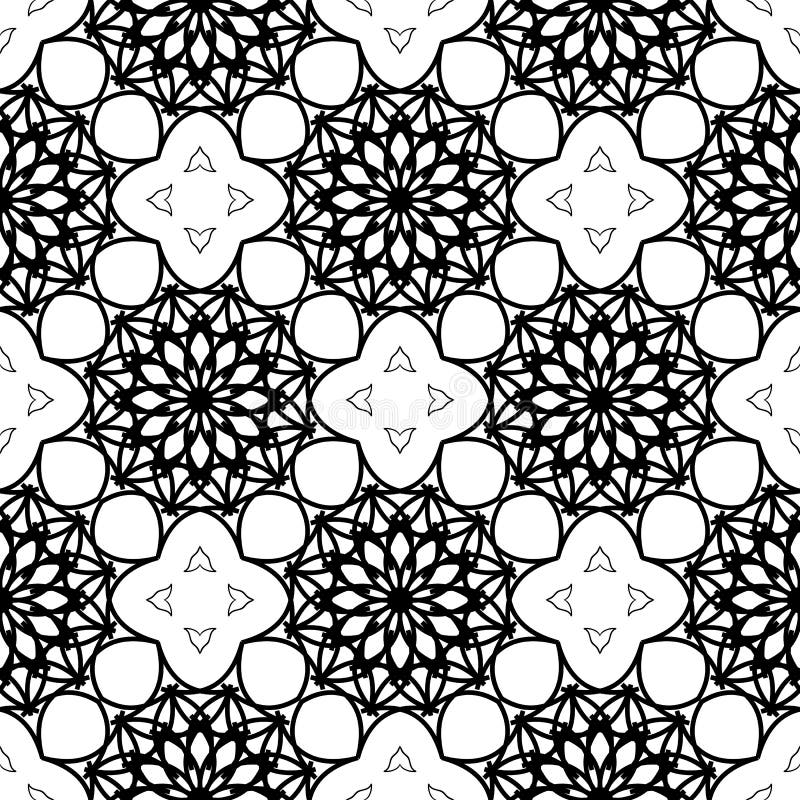 Intricate Black and White Geometric Hexagonal Design. Seamless Pattern ... Intricate Black and White Geometric Hexagonal Design. Seamless Pattern ...