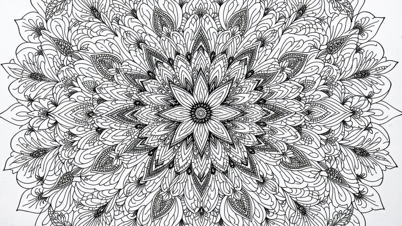 Intricate Black White Design a Detailed Exploration of Complex Patterns ...