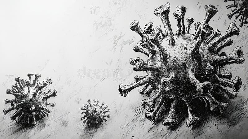 Detailed Illustration of Microscopic Mycoplasma Bacteria Concept Design ...