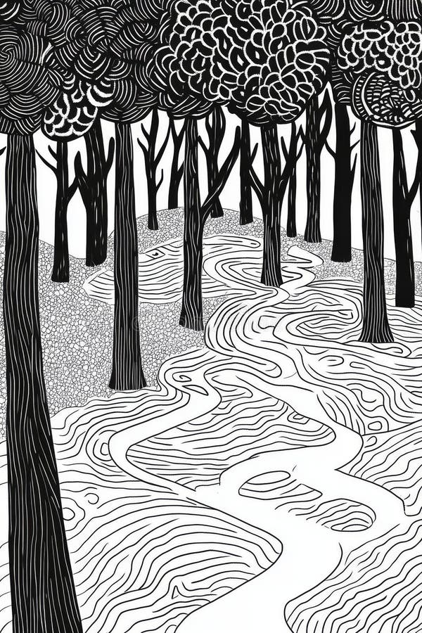 Winding Path Clipart Black And White Road Swerve Svg, Winding Road