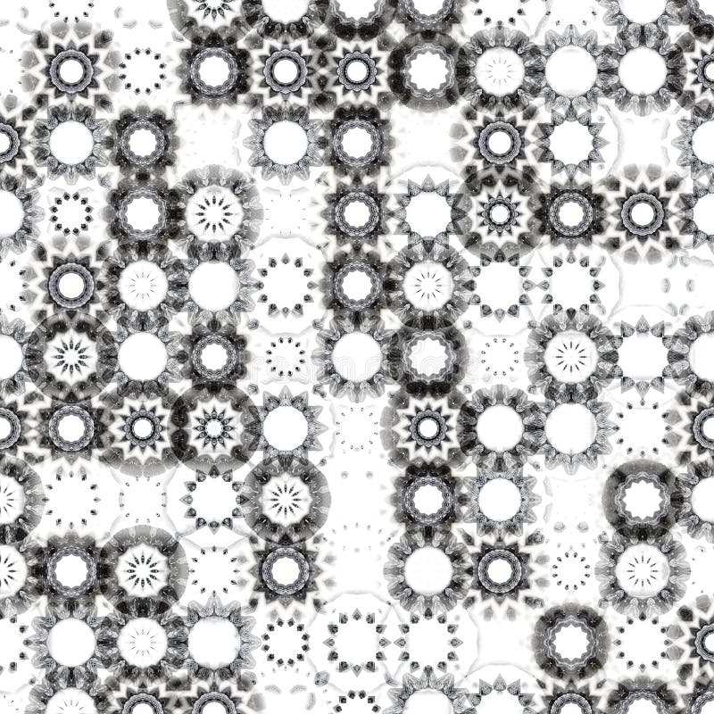 Intricate Black and White Geometric Floral Pattern Design. Beautiful ...