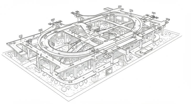 Complex Multi Level Highway Interchange Stock Illustrations – 20 ...