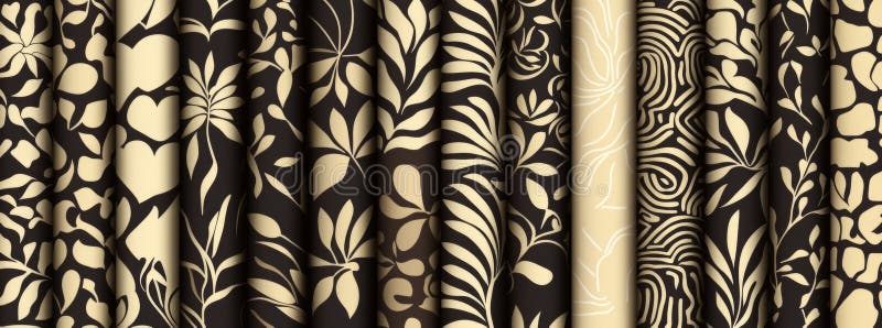 Intricate Black and White Patterns. Simple yet Modern Decorations Stock ...