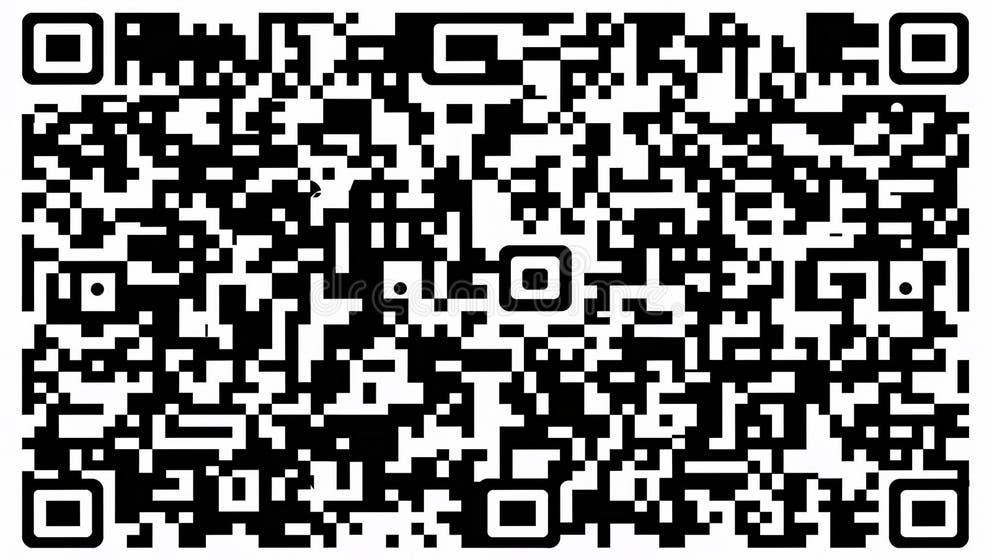 Intricate Black and White QR Code with a Modern Pixel Layout Stock ...