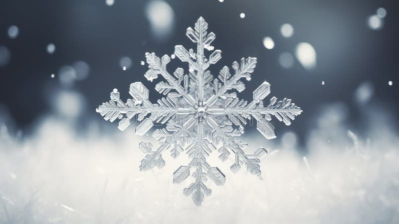 Intricate Black and White Snowflake Stock Illustration - Illustration ...