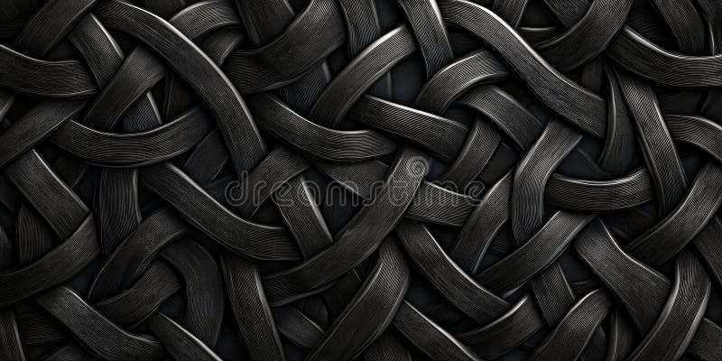 Intricate Black Woven Pattern with Textured Strips Stock Illustration ...