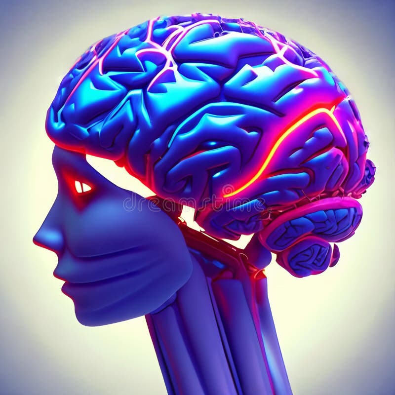 An Intricate Blend of Circuitry, Neurons, and Gears Forms a Stylized ...