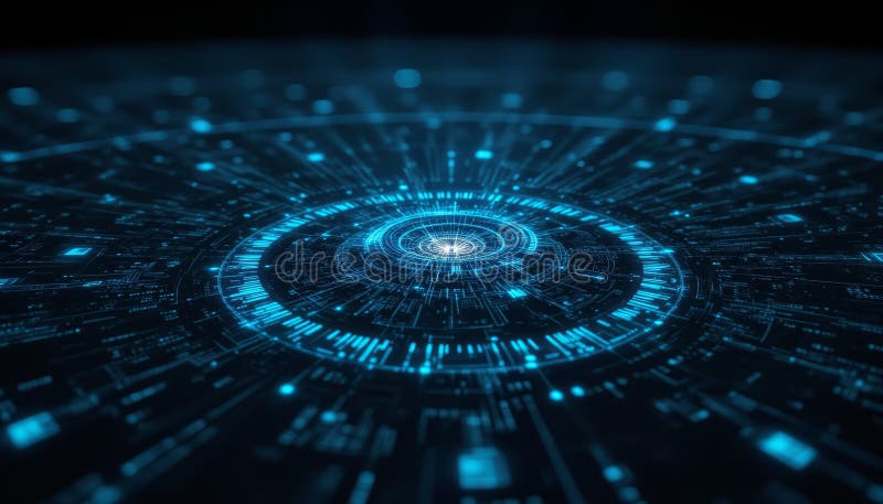 Intricate Blue Abstract Circular Background with Dynamic Patterns for ...