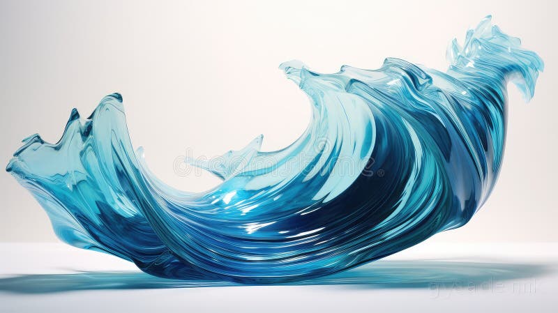 Intricate Blue Abstract Wave Stock Illustration - Illustration of ...