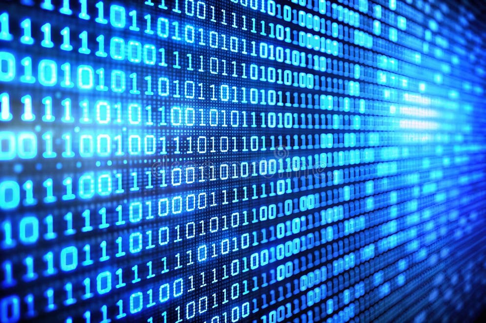 Intricate Blue Binary Code Background a Captivating Visual Representation of Digital Technology ...