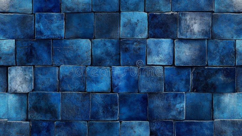 Intricate Blue Brick Texture with Seamless Pattern Showcasing Deep Blue ...