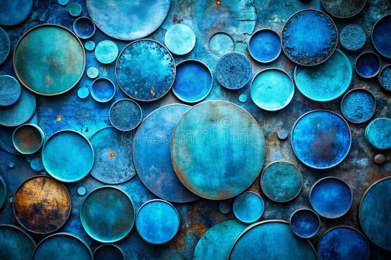 Intricate Blue Circles a Deep Dive into Urban Texture and Abstract ...