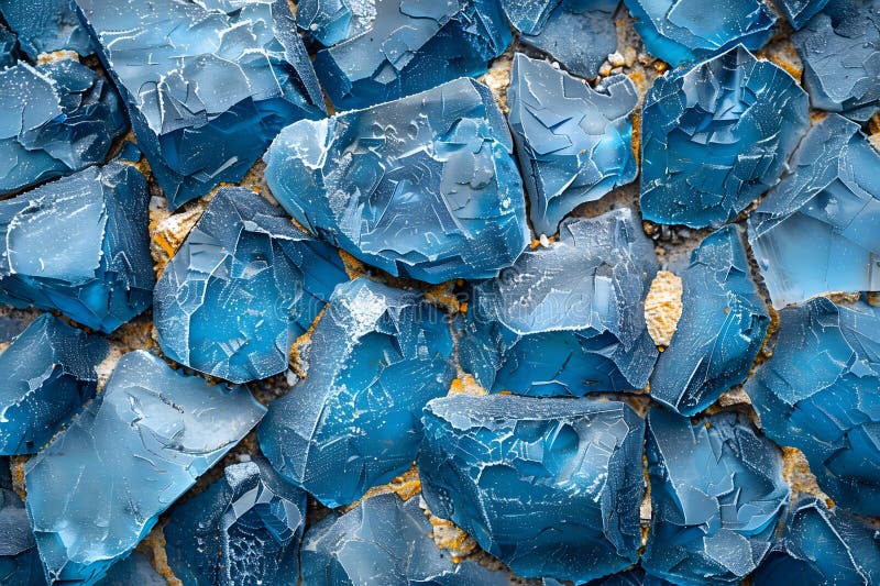 Intricate Blue Crystal Geode Surface for Abstract Design and Texture ...