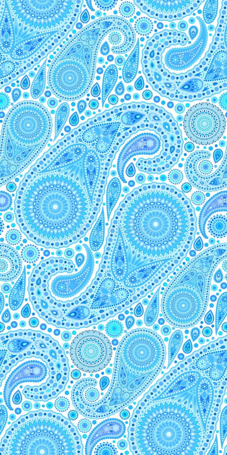 Blue Paisley Stock Illustrations – 34,881 Blue Paisley Stock ...