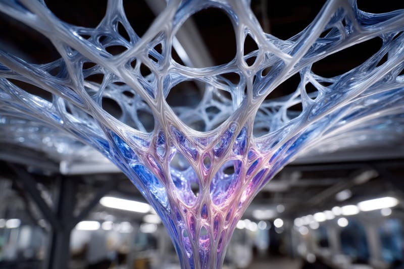 Intricate Blue and Purple Structure Formed by Complex Organic Patterns ...