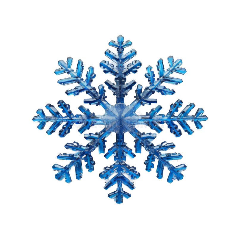 Intricate Blue Snowflake with a White Background Stock Illustration ...