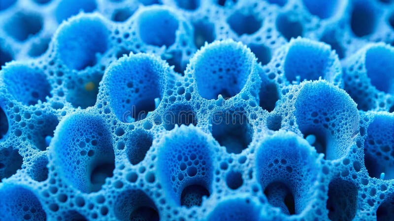 Intricate Blue Sponge Microstructure a Stunning Visual Exploration of ...
