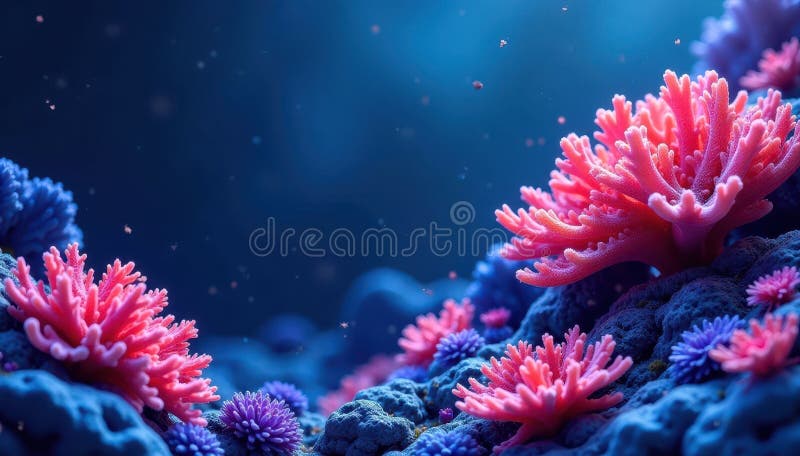 Intricate Blue To Violet Coral Gradient Organic Hard Coral Forms ...