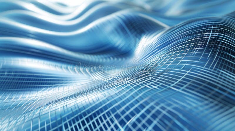 Intricate Blue Wave Grid Background Featuring Dynamic Patterns and ...