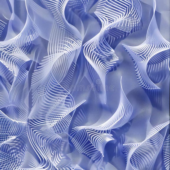 Intricate Blue and White Mesh Pattern Displays Fluid Lines and Delicate ...
