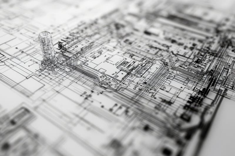 Intricate Blueprint of an Advanced Electronic Circuit Board with ...
