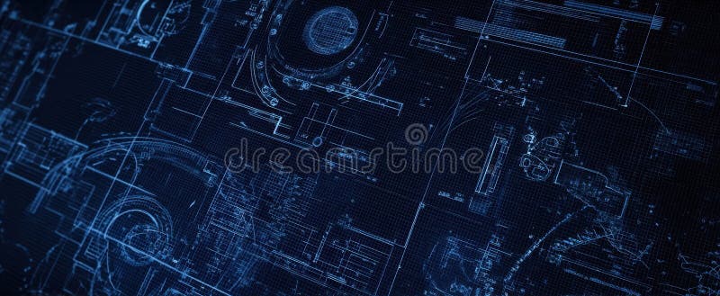 The Intricate Blueprint Design Showcasing Advanced Technological ...