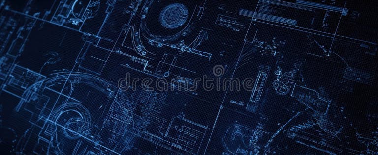 The Intricate Blueprint Design Showcasing Advanced Technological ...