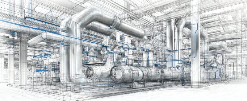 The Intricate Blueprint of Industrial Piping Systems in a Modern ...