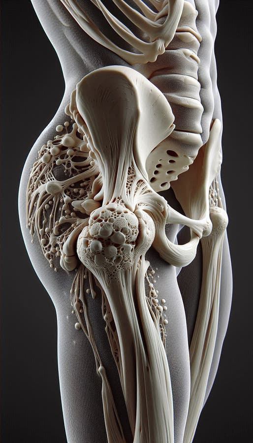 Intricate Bone Structure in Human Anatomy Model Stock Illustration ...
