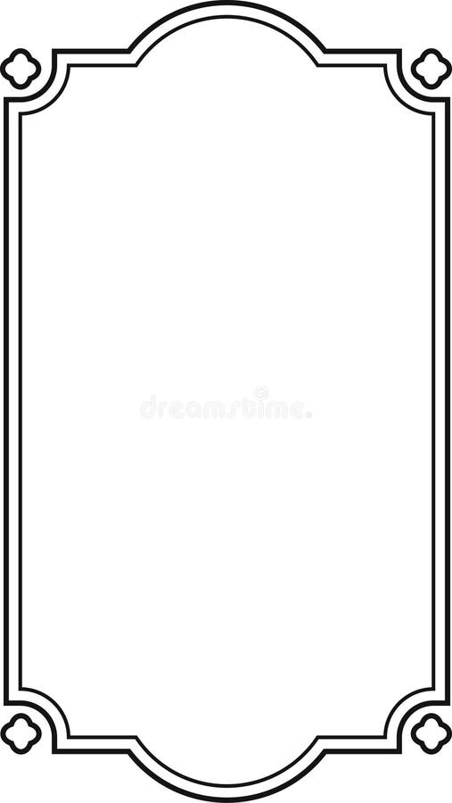 Elegant Ornate Frame Outline Stock Vector - Illustration of decorative ...