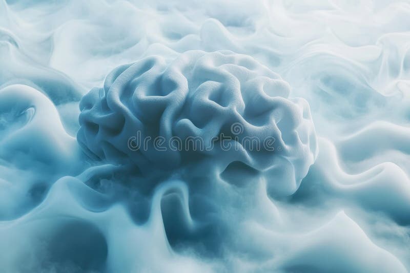Intricate Brain Structure Emerging from a Misty, Ethereal Environment ...