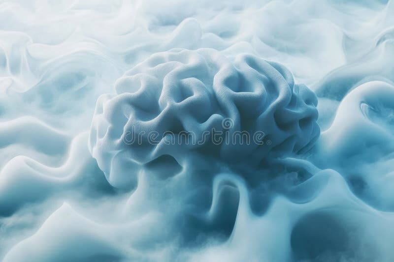 Intricate Brain Structure Emerging from a Misty, Ethereal Environment ...