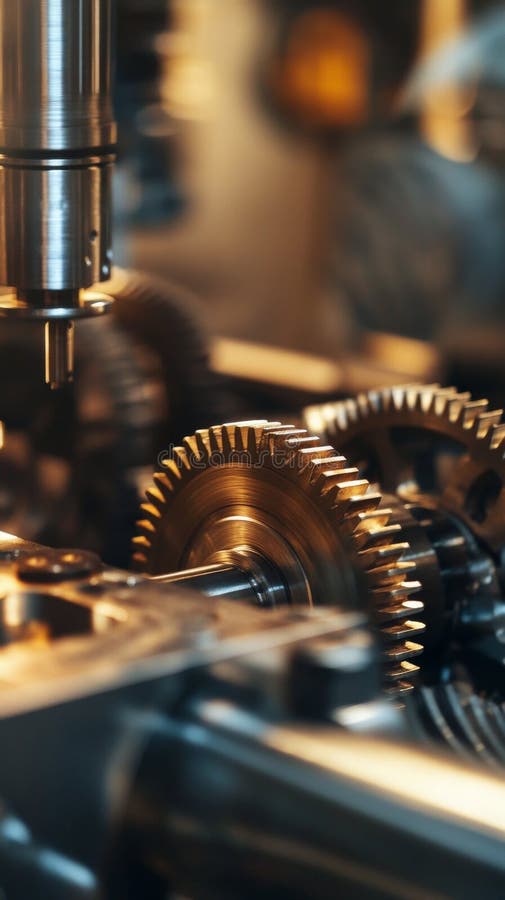Brass Gears are Interlocked Stock Photo - Image of round, symmetrical ...