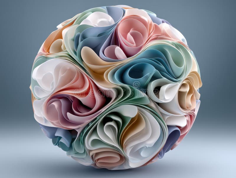 Intricate Brass Sphere with Abstract Design Stock Illustration ...