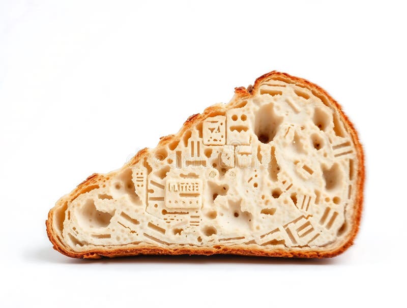 Intricate Bread Slice: a Detailed, Whimsical Culinary Art Stock ...
