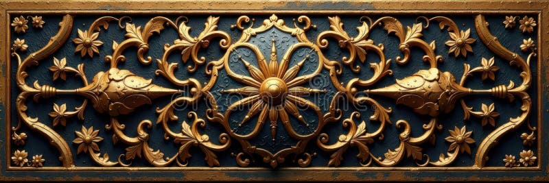 Intricate Bronze Pattern, Highlighted Details, Rich Color Variations ...