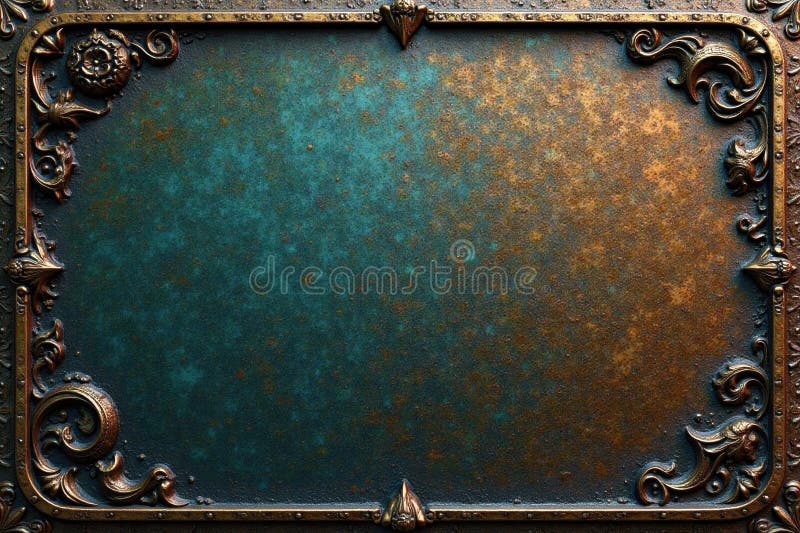 Intricate Bronze Surface, Rich Patina, Deep Texture, Macro, Shadow ...