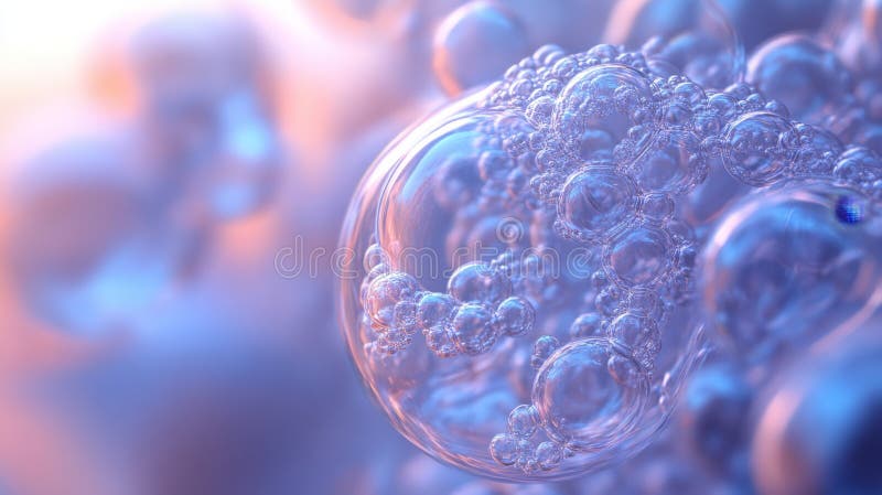 Intricate Bubbles Merging To Create Organic Patterns in Abstract Space Stock Illustration ...
