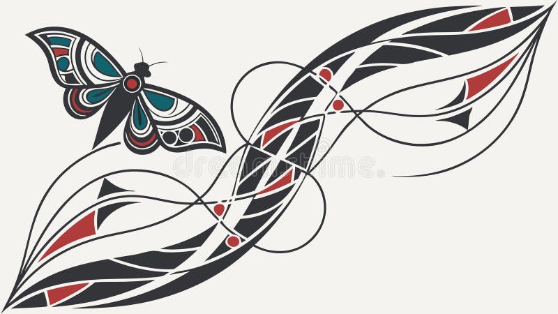 Intricate Butterfly with Abstract Patterns, Vector Design Generative AI ...