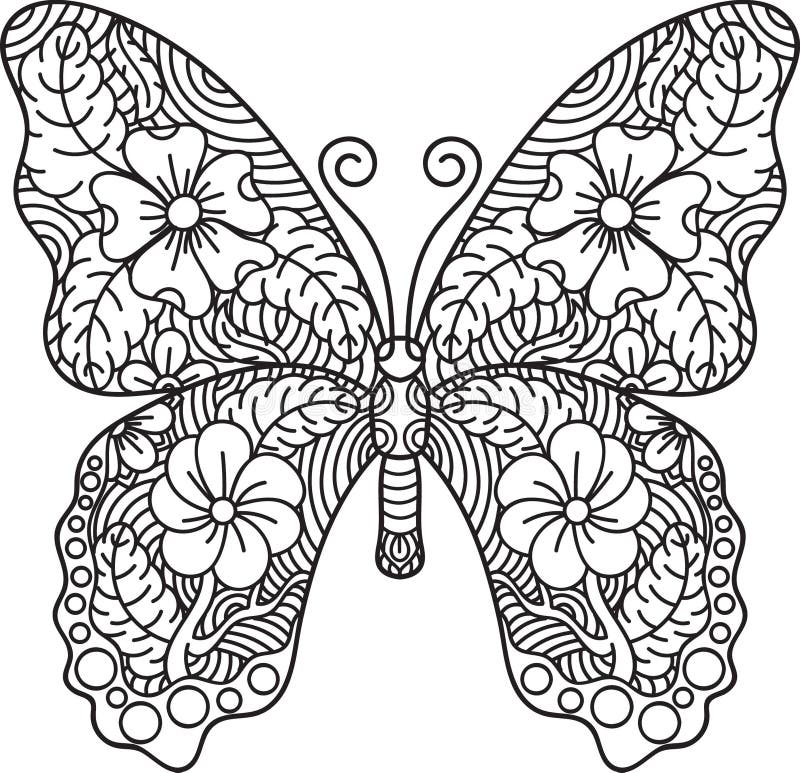Intricate Butterfly Design Illustration Vector. Vector Illustration ...