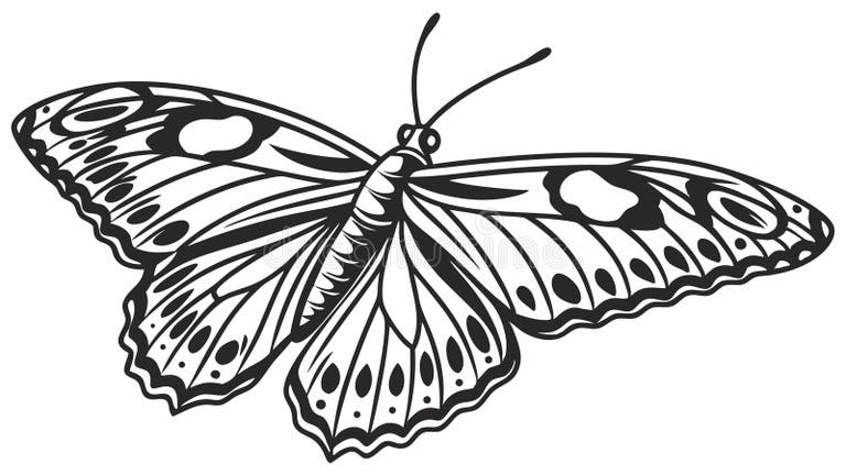 Intricate Butterfly Vector Art, Detailed Wing Pattern, Vector Design ...