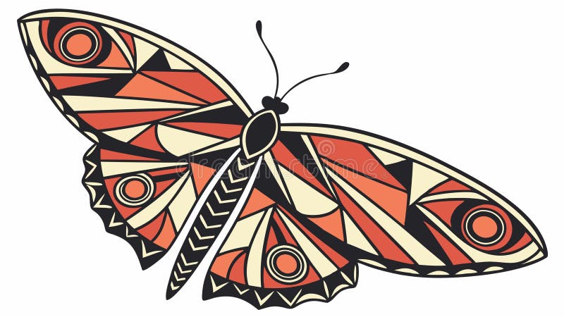 Intricate Butterfly Vector with Geometric Patterns, Artistic Nature ...